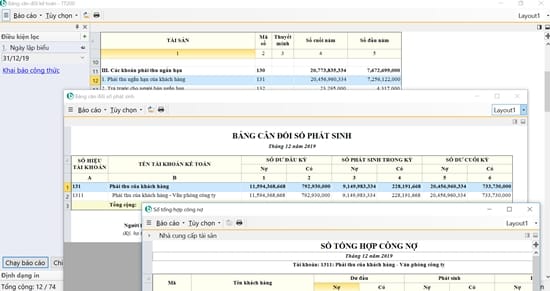 Tính năng lên báo cáo hỗ trợ công tác quản trị của phần mềm BRAVO