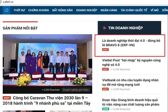 CafeF: Là doanh nghiệp thời đại 4.0 - Bravo