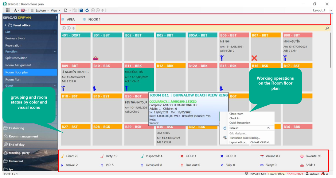 Hotel/resort manager BRAVO PMS - Bravo